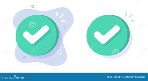 Check Mark 3d Icon Vector Graphic Checkmark Tick Green Checkbox Illustration Approved Confirm