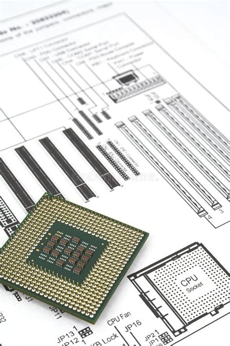 Diagram And Cpu Stock Image Image Of Industry Equipment