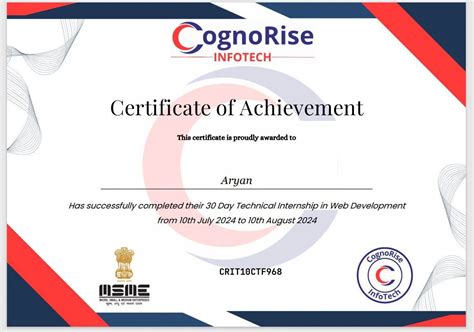 Aryan Kumar On Linkedin Internshipcompleted Webdevelopment Coding Learnings Cognoriseinfotech