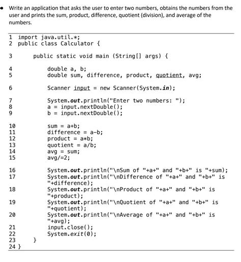 Solved Write An Application That Asks The User To Enter