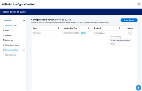 backup deploy and manage identity security cloud configurations