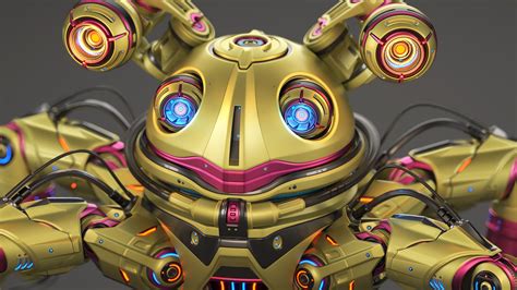 3d Sci Fi Quadruped Robot Rigged Turbosquid 2359151