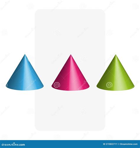 Colored Cones In Cartoon Style Vector Illustration Stock Vector Illustration Of Flat Design