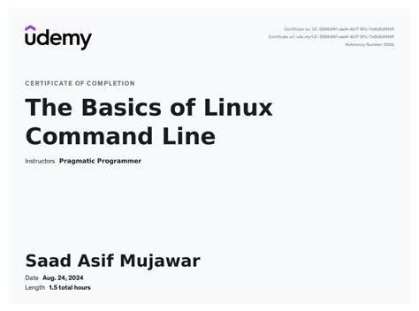 Saad Mujawar On Linkedin I Enrolled In The Basics Of Linux Command