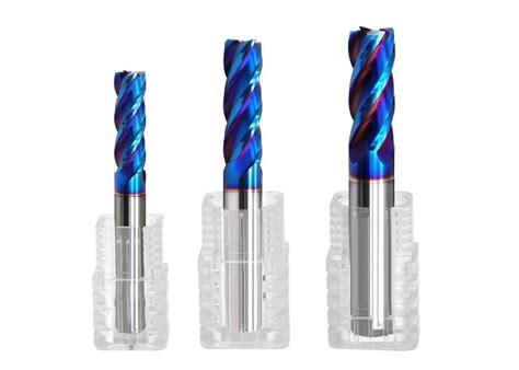 Blue Nano Coating Carbide Square End Mill Super Performance Beautiful