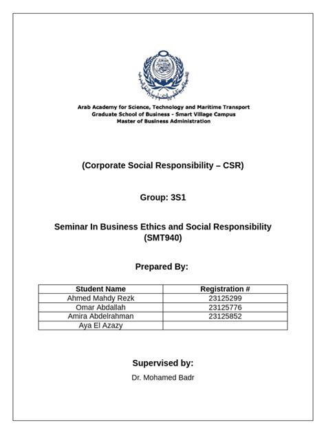 Corporate Social Responsibility Csr Pdf Corporate Social