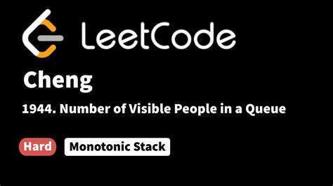 Leetcode 1944 Number Of Visible People In A Queue Youtube