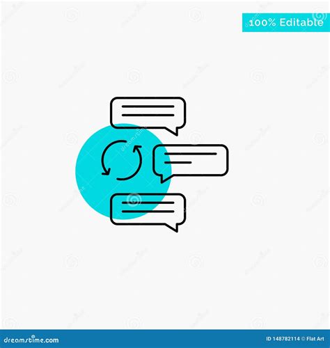 Chat Chatting Conversation Dialogue Auto Robot Turquoise Highlight Circle Point Vector Icon
