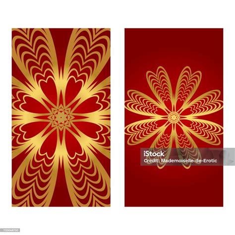 두 요가 카드 전단지 포스터의 집합입니다 만다라 영적인 퇴각 또는 요가 스튜디오와 함께 서식 파일 비즈니스 카드 동양 패턴입니다 벡터 일러스트입니다 이슬람 아랍어 인도