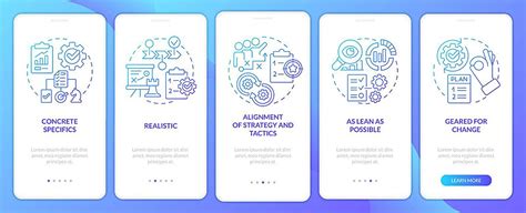 Blue Gradient Mobile App Screen Showcases Key Elements Of Business Plan