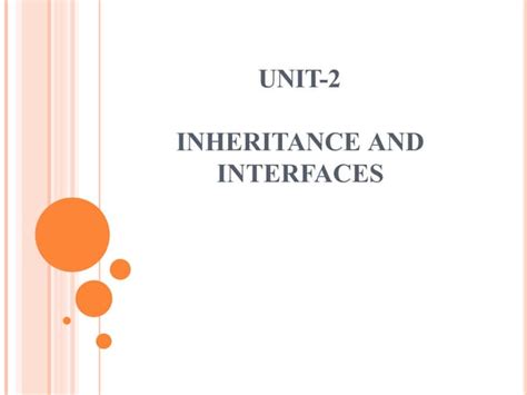 Oopsheritance And Interface Objected Oriented Programming Ppt