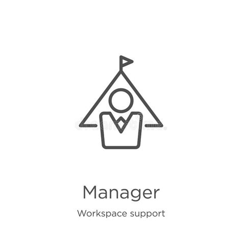 Manager Icon Vector From Man Worker Avatar Collection Thin Line Manager Outline Icon Vector
