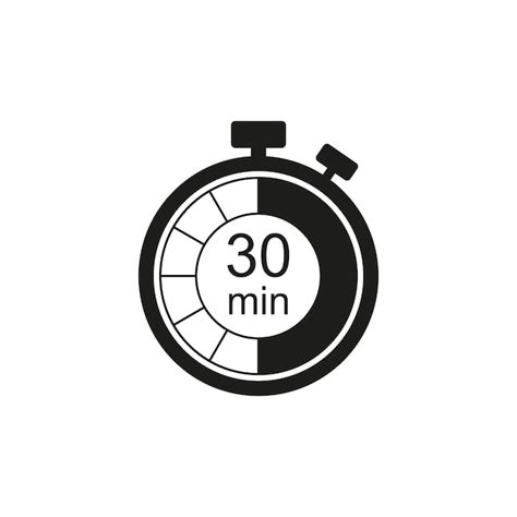 Premium Vector Clock Icon Vector Illustration Timer Sign 30 Min On