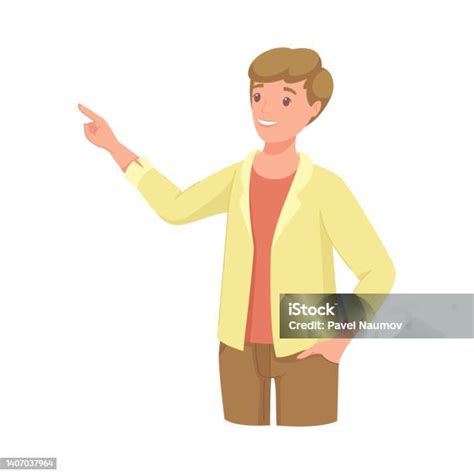 검지 손가락으로 가리키는 것을 나타내는 남자 문자 방향 벡터 일러스트 레이 션을 지정하는 손 제스처 감정에 대한 스톡 벡터 아트 및 기타 이미지 Istock