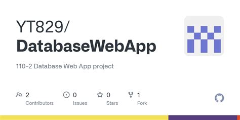 GitHub YT DatabaseWebApp Database Web App Project