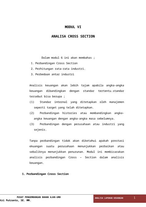 Doc Analisa Cross Section Dokumen Tips