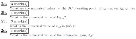 Solved BJT Differential Amplifier Question Chegg Com