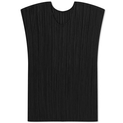 Pleats Please Issey Miyake Womens Pleats T Shirt In Black Pleats