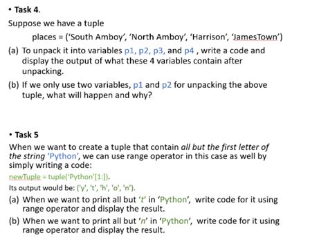 Solved • Task 4 Suppose We Have A Tuple Places South