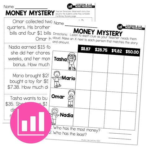 Lucky To Learn Math Two Step Addition Money Word Problems Lesson 4