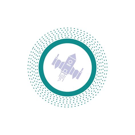Spacecraft Spaceship Ship Space Alien Glyph Icon Vector Isolated