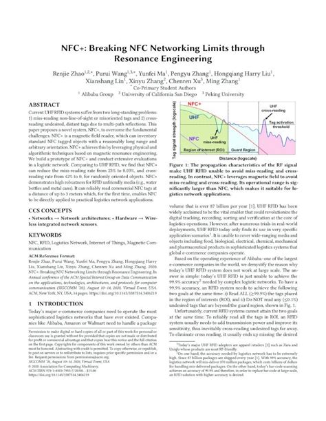 PDF NFC Breaking NFC Networking Limits Through Resonance Xyzhang Ucsd Edu Papers RZhao