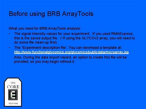 Tutorial Analysis Of Microarray Data Microarray Core E