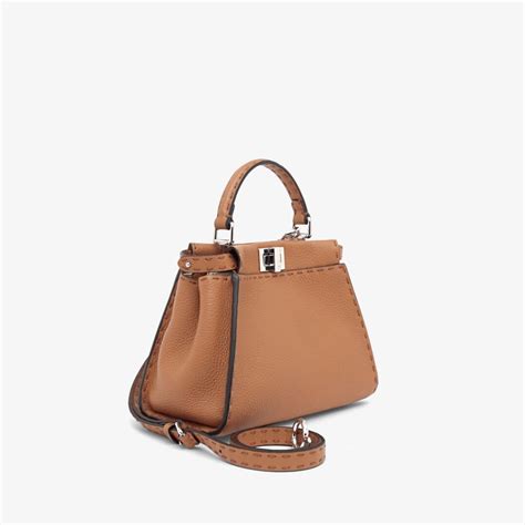 Peekaboo Mini Leather Brown Fendi