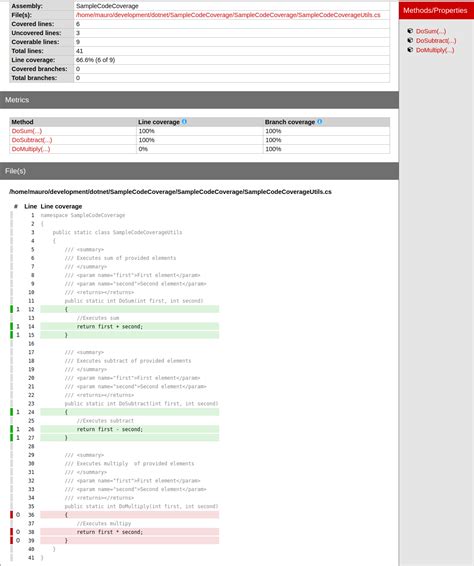 code coverage su core con coverlet e reportgenerator