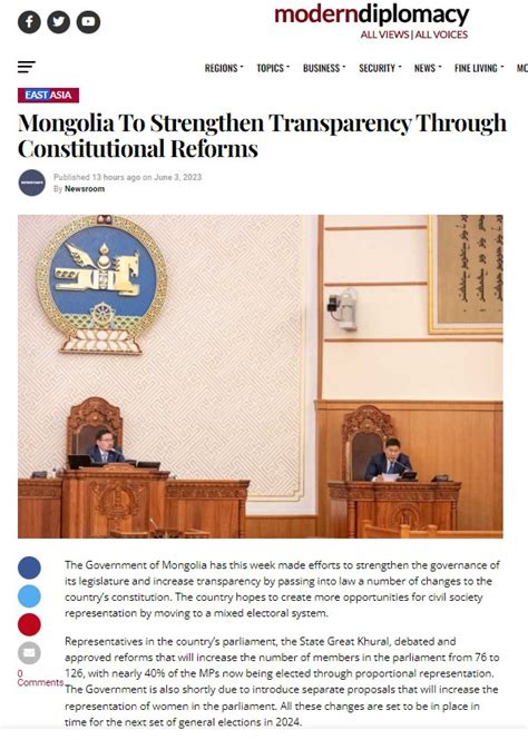 “Монгол Улсын Үндсэн хуулийн өөрчлөлтүүд нь улс төрийн тогтвортой байдлыг хангахад чиглэжээ”