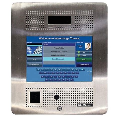 Mircom Tx3 Touch F15 D Tx3 Touch 15 Flush Mount Voice Entry System Silarius