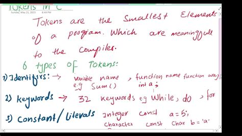 13 Token In C Programming In Urduwhat Is Token In Ctypes Of Token