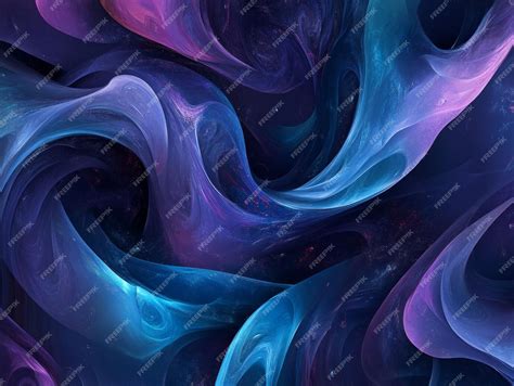 Elegant Dark Theme Background With Abstract Swirling Patterns Premium