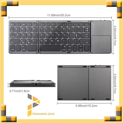 Jual Foldable Wireless Keyboard Touchpad Bluetooth Lipat Shopee Indonesia