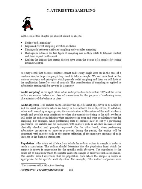 Attribute Sampling Pdf Audit Sampling Statistics