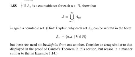 Solved If An Is A Countable Set For Each NN Show Chegg