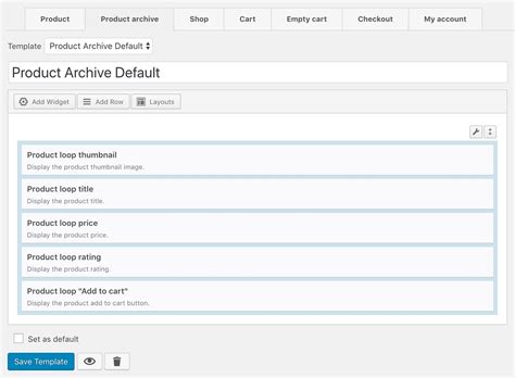 Woocommerce Templates Siteorigin