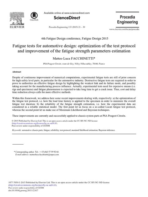 Fatigue Tests For Automotive Design Optimization Of The Test Protocol And Improvement Of The