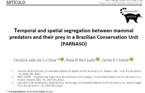Temporal And Spatial Segregation Between Mammal Predators And Their