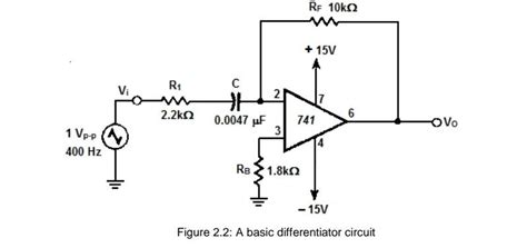 Figure 2 2 A Basic Differentiator Circuit A For The
