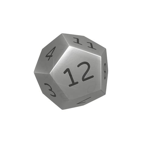 3d Model D12 Dice V1 020 Vr Ar Low Poly Cgtrader