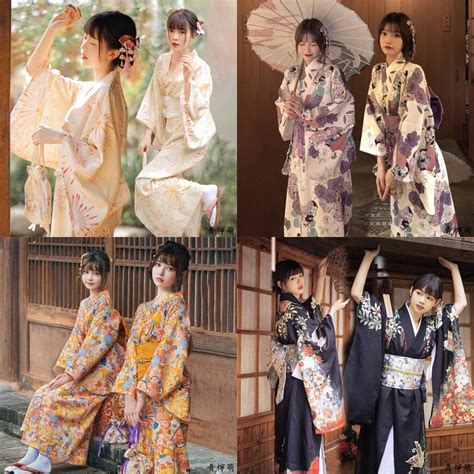 和服 神明少女 溫柔風少女 日本浴衣 寫真 日系服飾 送腰封頭飾 表演服 連身裙女 改良和服 角色扮演 Cos 蝦皮購物