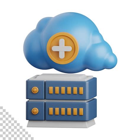 premium psd 3d rendering hybrid cloud isolated useful for cloud