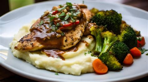 Premium Photo Plate Of Food Dinner Meal
