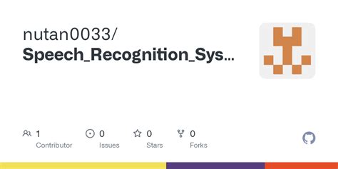 GitHub Nutan Speech Recognition System