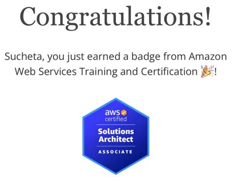 Sucheta Tripathi On Linkedin Awscertified