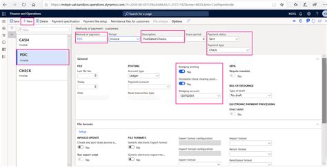 Microsoft Dynamics 365 Finance Accounts Receivable Customer Postdated