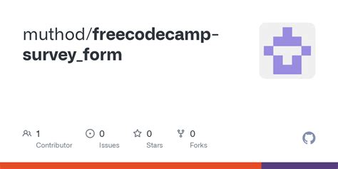 GitHub Muthod Freecodecamp Survey Form