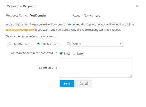 Password Access Control Workflow