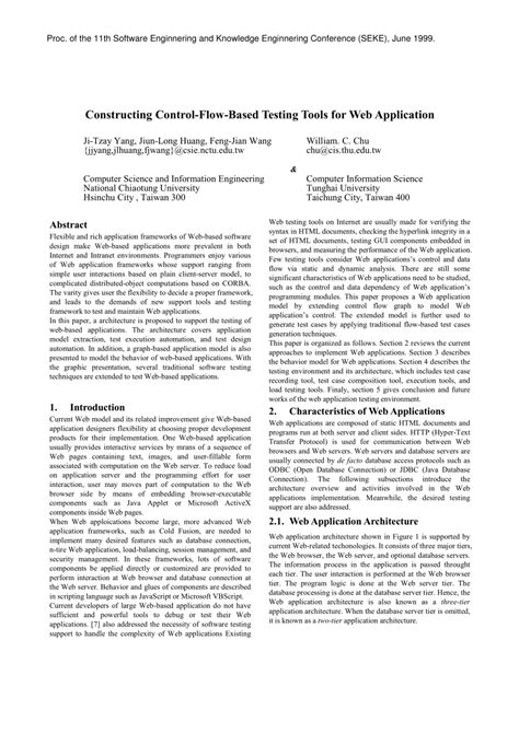 pdf constructing control flow based testing tools for web application